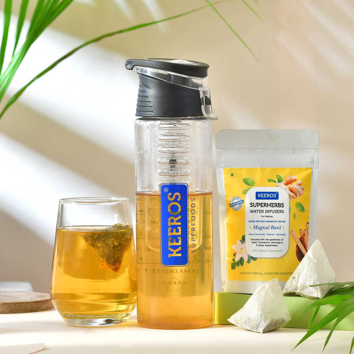 Keeros Infuser Detox Water Bottle with Free Superherbs Infusers worth ...