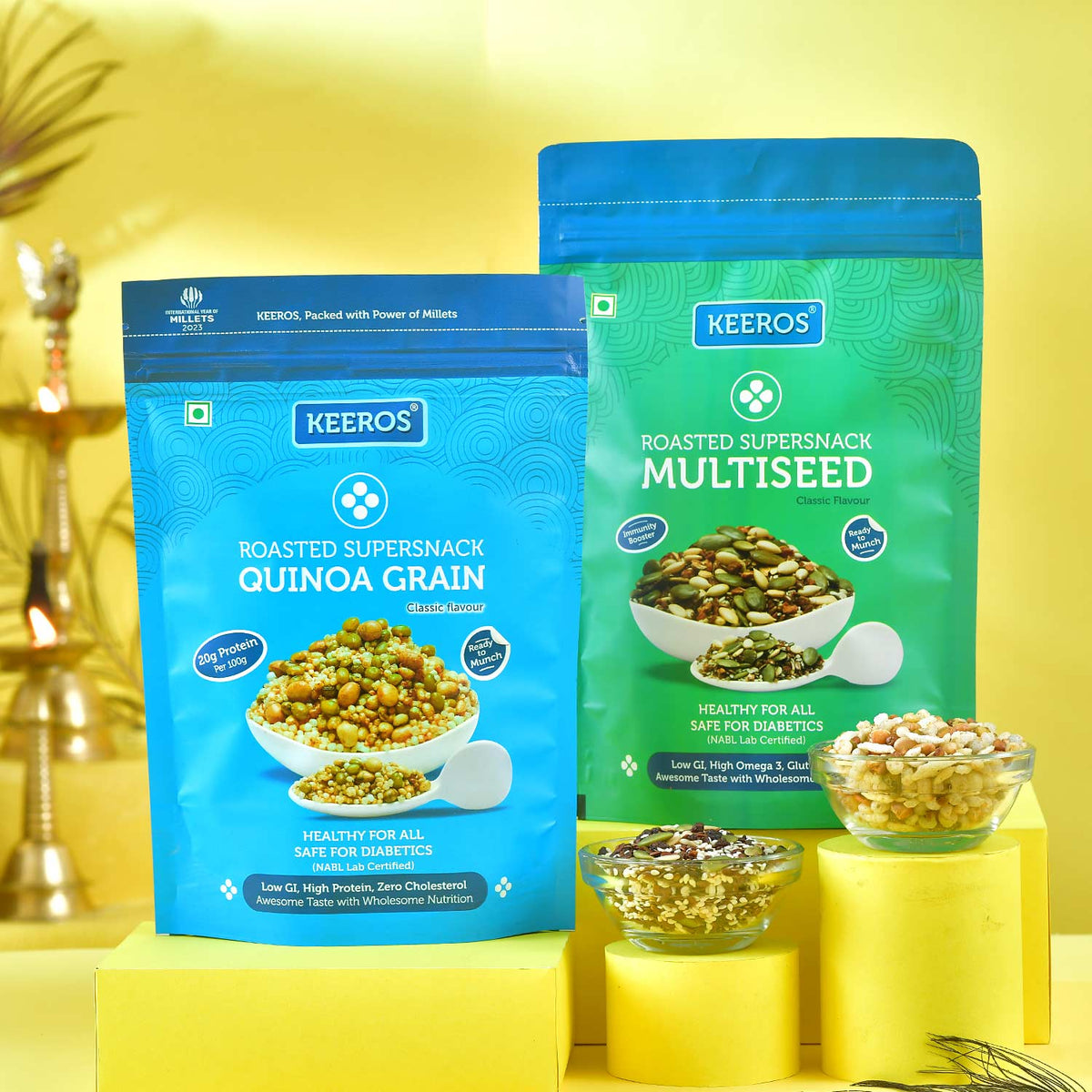 Keeros Healthy Snacks Gift for Diwali with Wishes Card | Combo of Swee ...