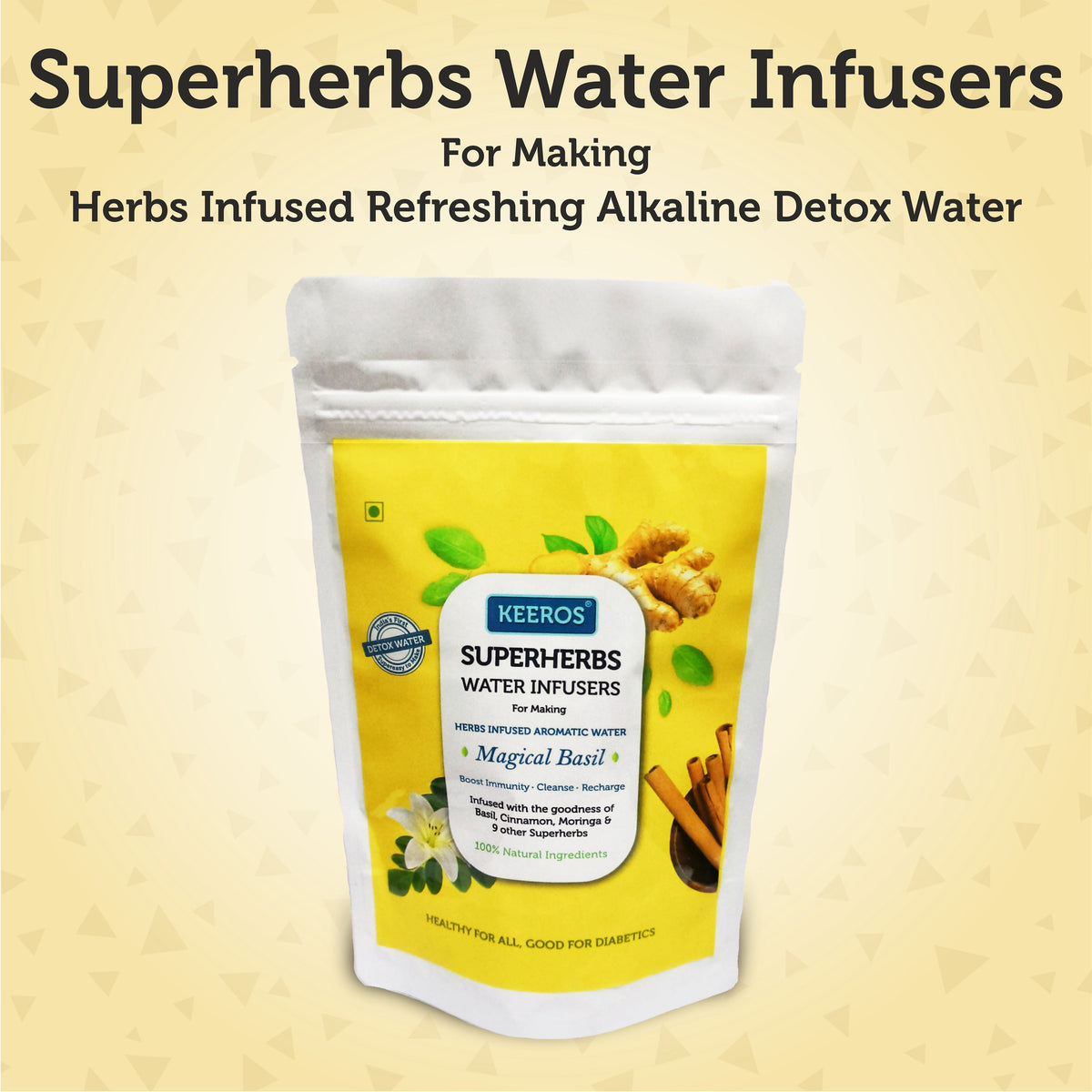 Keeros Superherbs Detox Water Infusers, for making herbs infused Refre ...