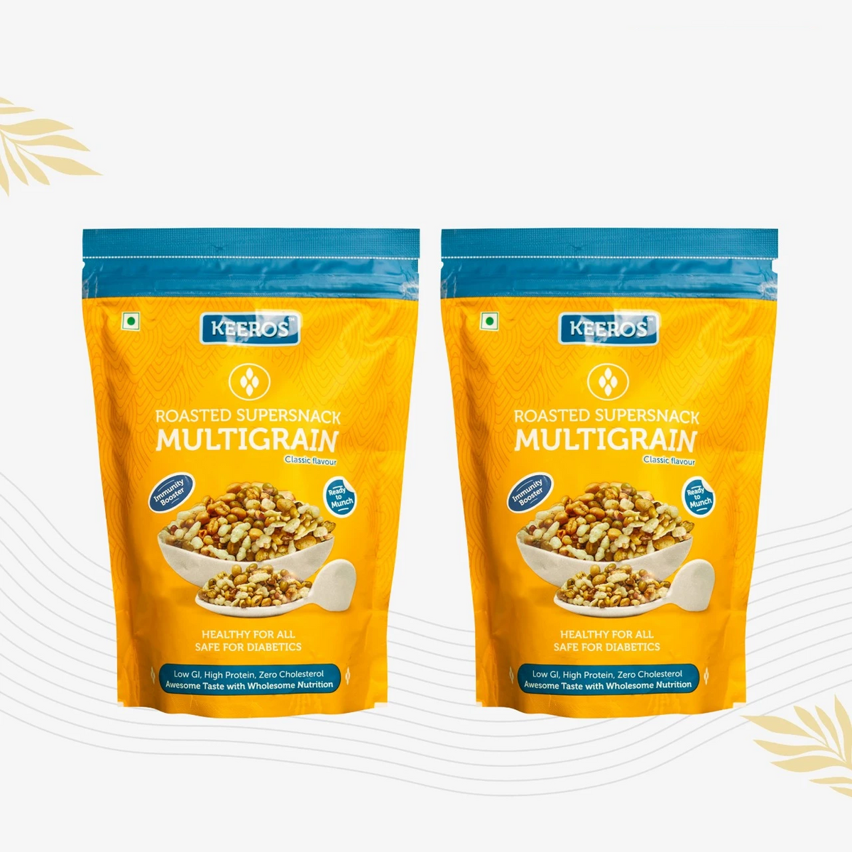 Keeros Lightly Salted Multigrain, Healthy & Diabetic Friendly Roasted ...